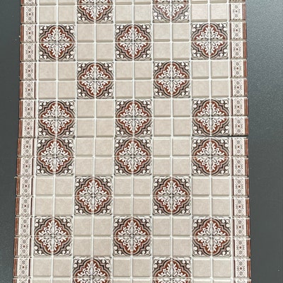 Dollhouse Flooring, Scale Dollhouse 1:24, Tiles for Modeling, Miniature ...