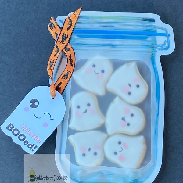 PRINTABLE You've Been Booed! Happy Halloween! Cute Ghost Gift Tag ...