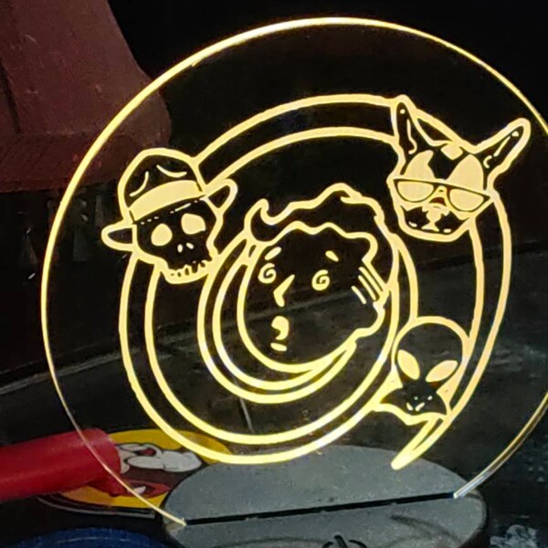 Custom Fallout Vault Girl Stat Screen Acrylic LED Light, Fallout Light ...