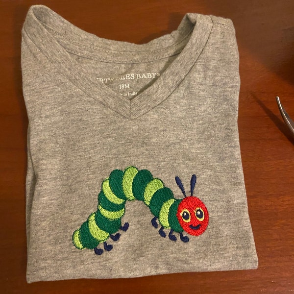 Caterpillar Machine Embroidery Design, Fill Stitch, Cute Caterpillar ...
