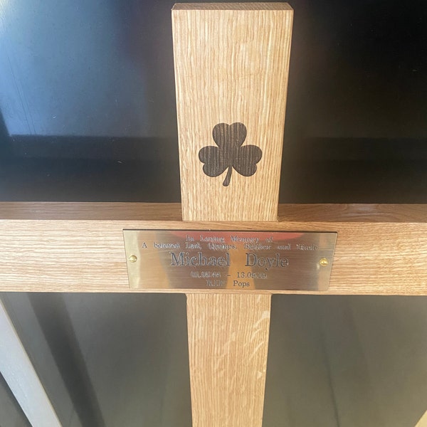Oak Memorial Cross, Grave Marker, Grave Cross, Wooden Cross, Memorial ...