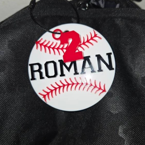 Baseball Bag Name Tags | Sport Keychains | Personalized Sports Keychain ...