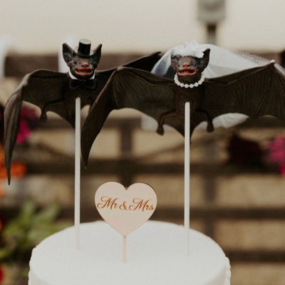 Bat-wedding-cake Topper-unique-funny - Etsy