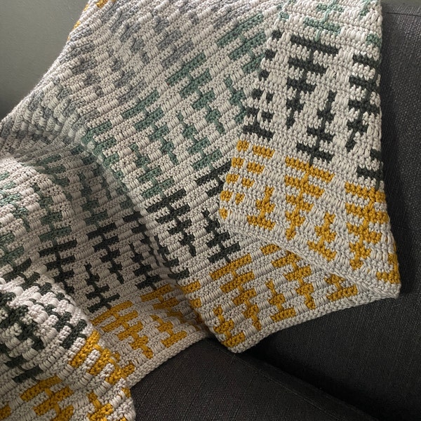 Crochet PATTERN Tree Tops Throw, Blanket, Afghan. Original Design by ...