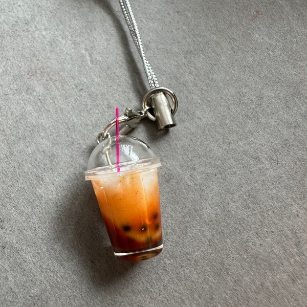 Mini Drink Boba Bubble Tea Keychain - Etsy