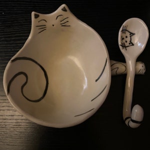 Cat Ceramic Cups With Lids, A Set of White Cat, Brown Cat and Black Cat ...