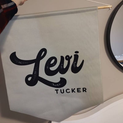 Custom Retro Name Banner Custom Pennant Personalized Name Wall Banner ...