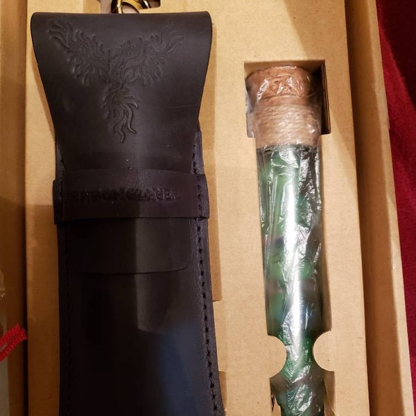RPG Dice Potion Bag With Fantasy Dice Potion Flask Set: Black Leather ...
