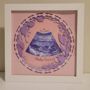 Baby Birth Stats Shadow Box, Baby Photo Frame, Baby Birth Stats SVG ...