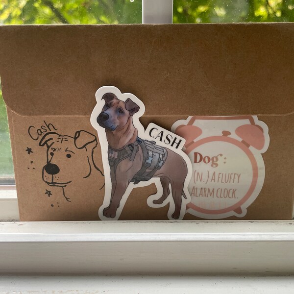 Custom Pet Line Art Sticker, Waterproof Pet Sticker,pet Stickers ...