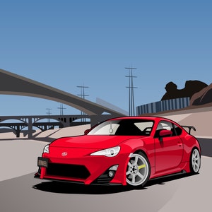 Custom Car Portrait Car Illustration Vector Art Custom - Etsy