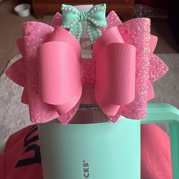 Royal Blue Stanley Tumbler Bow Straw Topper Navy Blue Stanley Cup Bow ...