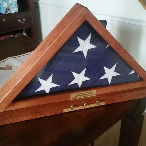 5 X 9.5 Memorial Flag Display Case W/ Embedded Shell Casings - Etsy
