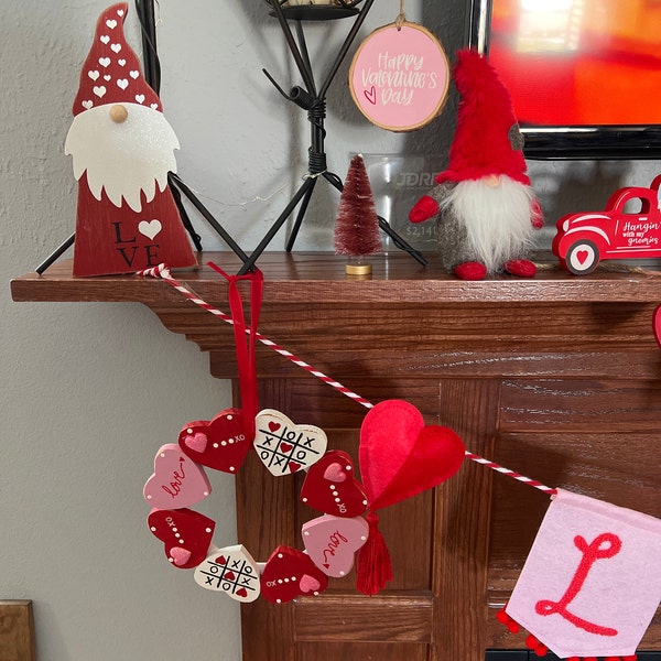 Valentine's Day Wreath/heart Wreath/xo Decor/valentine's Day/hanging ...