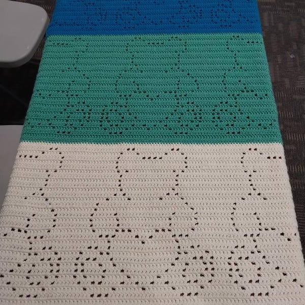 Arthur Blanket | Filet Crochet Blanket Pattern | Baby Blanket Crochet ...