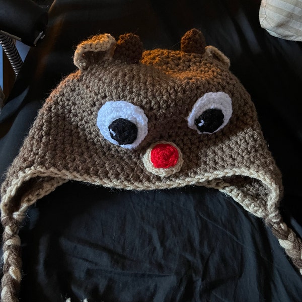 Reindeer Hat/reindeer Beanie - Etsy