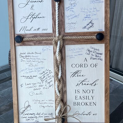 A Cord of Three Strands Unity Ceremony Braided Cord Cross Sign With ...