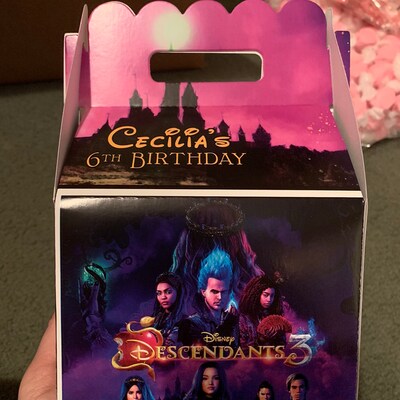Decendants 3 Party, Personalized Gable Favor Boxes, Pack of 8 - Etsy