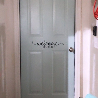 Front Door Welcome Home Decal Cute Welcome Sticker Greeting - Etsy