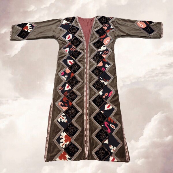 UZBEK Vest, Vintage Suzani Waistcoat, Handmade Uzbek Robe, Uzbekistan ...