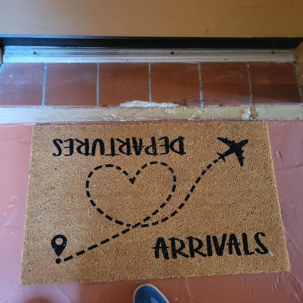 Doormat Hole Optical Illusion Pattern Door Mat Quirky Cool Checkered ...
