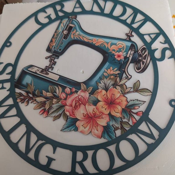 Custom Quilting Sign, Sewing Room Sign, Sewing Machine With Flower Sign ...