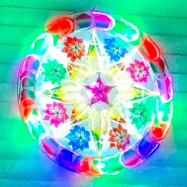 LED Rainbow Tala With Ring Capiz Parol Philippines Christmas Lantern ...