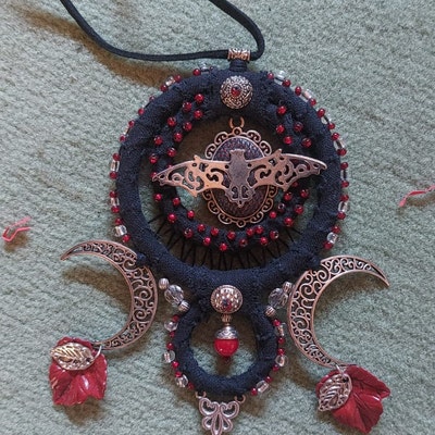 Unisex Bronze Circle Pendant, Modern Goth Minimalist Jewelry, Modern ...