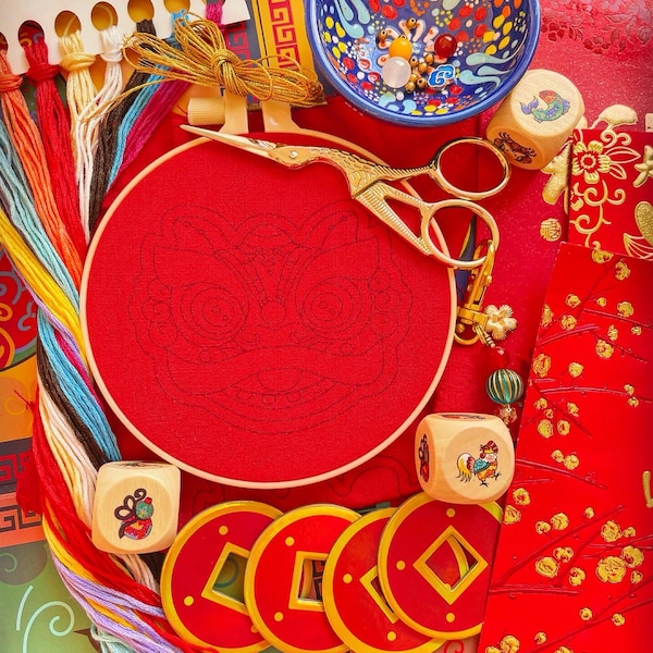 Triangle Sachet Amulet / DIY Embroidery Kit for Beginners / Pack of 5 ...