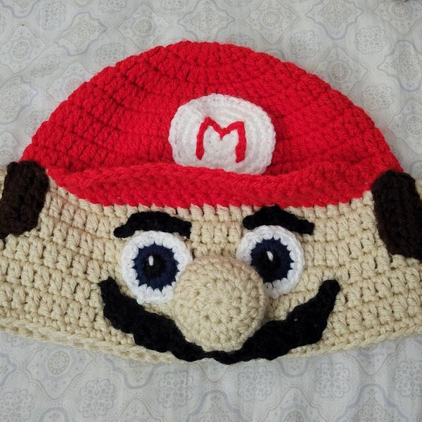 Pattern~crochet Mario and Luigi Hat, Mario Hat Pattern, Luigi Hat ...