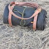Hand Made Hermann Oak Harness Leather Blanket Carrier/ Blanket Harness/ Leather Bedroll, Leather ...
