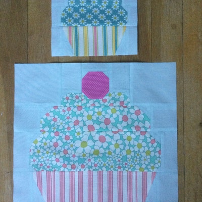 Cupcake Dessert PDF Quilt Block Pattern Includes Instructions for 6 ...