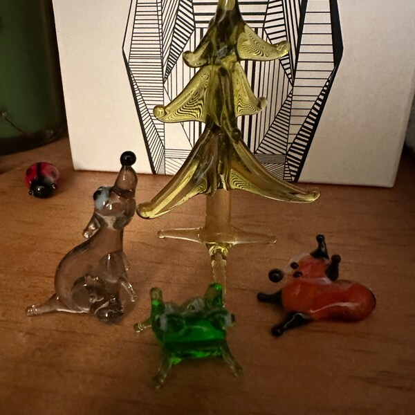 Micro Glass Figurines, Micro Glass Animals, Tiny Murano Glass Frog ...