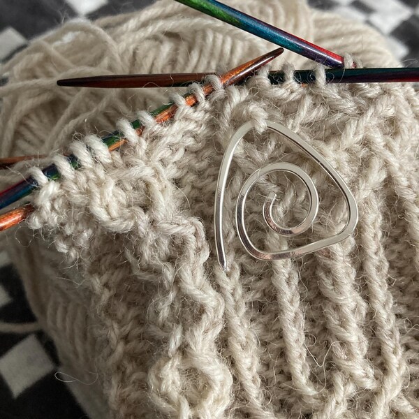 Double Yarn Guide Ring - Silver Crochet / Knitting Tension Ring - Etsy