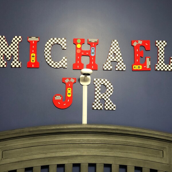 Cruz Nursery Letters Nascar Nursery Letters Wood Letters Race Car ...