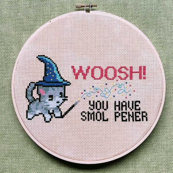 Woosh! You Have Smol Pener Kitty Cat Meme Subversive Cross Stitch ...