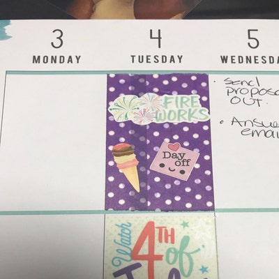 Happy Day off Reminder Tracker Cute Kawaii Planner Stickers for Erin ...