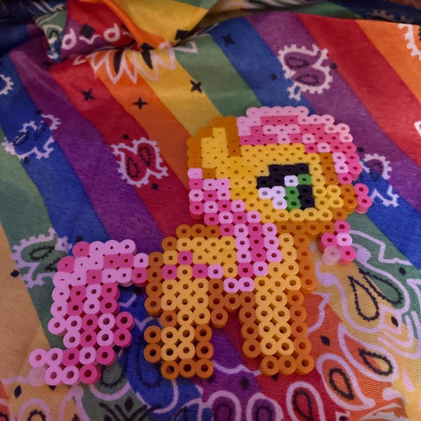 MLP Fluttershy Perler Bead Art, Fuse Bead Art - Etsy