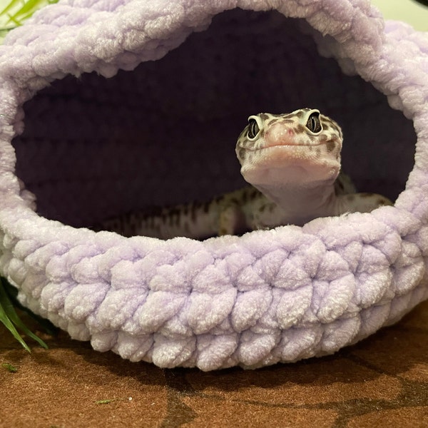 Leopard Gecko House, Crochet Pet Cave, Extra Soft Plush Pets Home ...