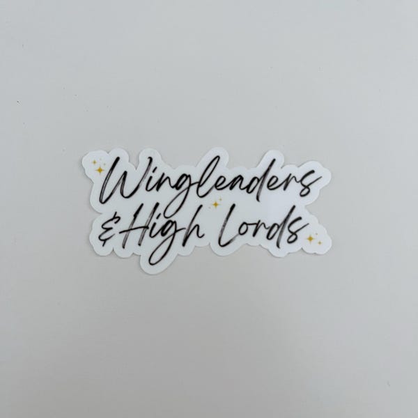Wingleaders & High Lords Sticker, Bookish Sticker, Fourth Wing, Iron ...