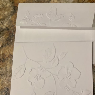 Embossed Note Cards, Vintage Style Note Cards, Note Card Set With ...