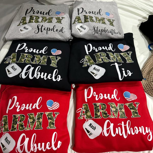 Proud Army Family Shirts, Matching Family Shirts, Army Shirt, Proud ...