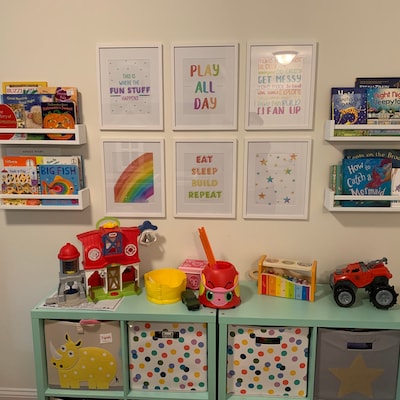 Rainbow Printable Playroom Sign Wall Decor Kids Room - Etsy