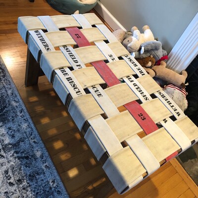 Fire Hose Bench Firefighter Thin Red Line Birthday Gift Fireman ...