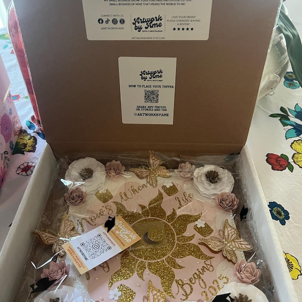 Flag Graduation Cap, Blue Flower Grad Cap, Guatemala Grad Cap, Blue and ...