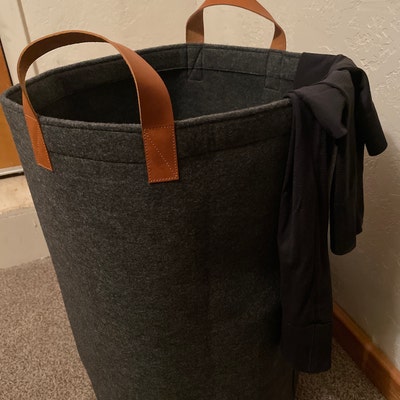Extra Narrow Basket. Slim Laundry Hamper. Felt Basket for Cabiner - Etsy