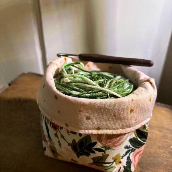 Yarn Bowl Cozy Basket, Rifle Paper Co Orchard Garden Party Ivory, Gifts ...