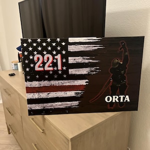 Personalized Gift Firefighter Poster for Dad, Custom My Hero My ...