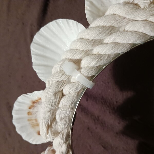 Mermaid Double Headband Tiara Crown Gold Starfish Seashell Cowrie Shell ...