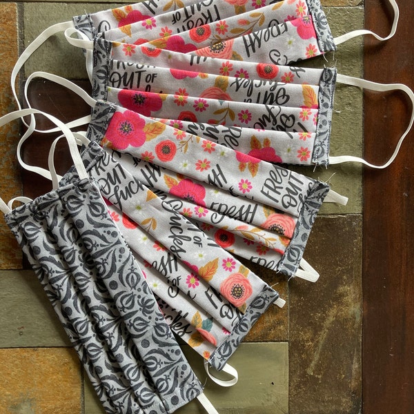 Swear Fabric - Pretty Sweary Cuss Words Grey by Cynthiafrenette - Cuss ...